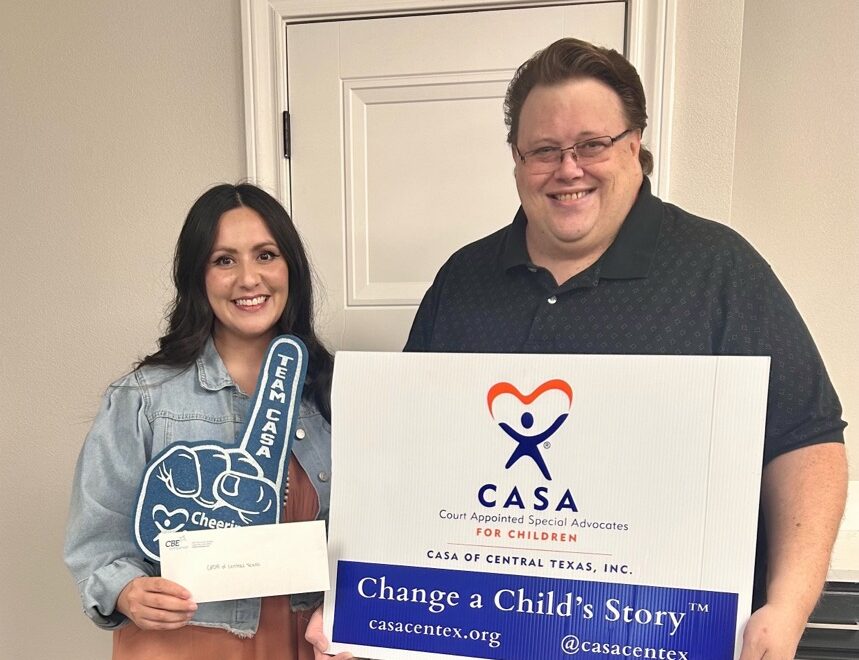 CBE Cares Check Presentation - CASA of Central Texas